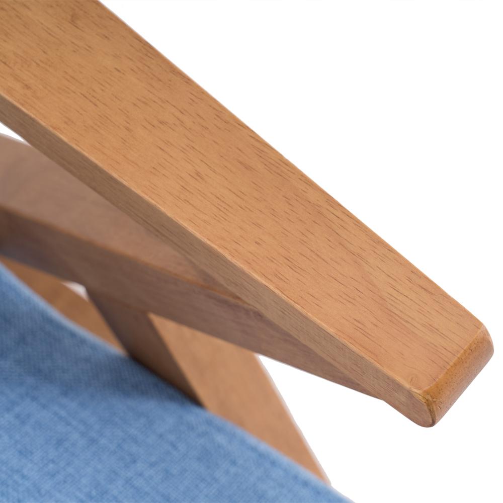 Wood Retro Single Sofa Chair, Light Blue | Ltmate.com